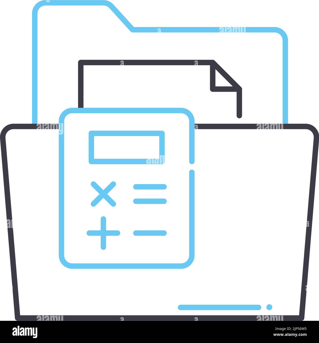 icône de ligne de comptabilité financière, symbole de contour ...