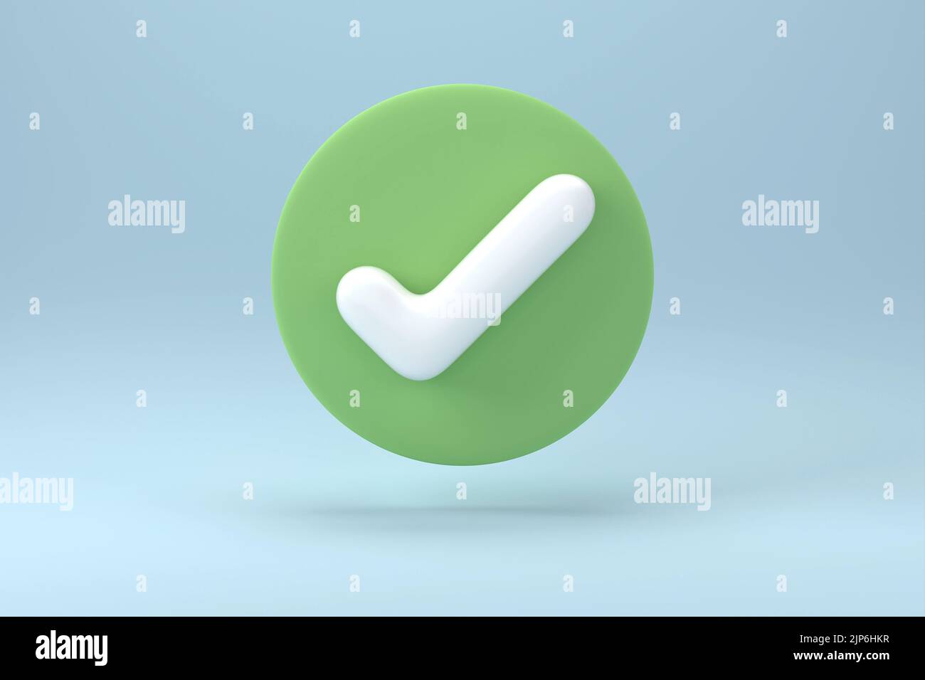 Vérifier le symbole dans le cercle. 3d cocher l'icône isolée sur fond blanc. cocher le bouton de ...