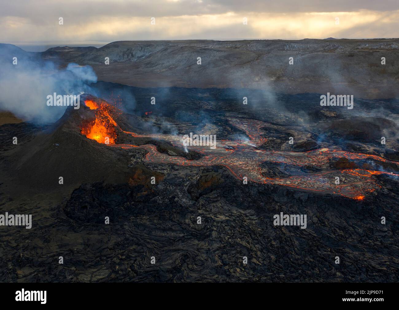 volcan, paysage volcanique, fagadalsfjall, volcans, paysage, paysages ...