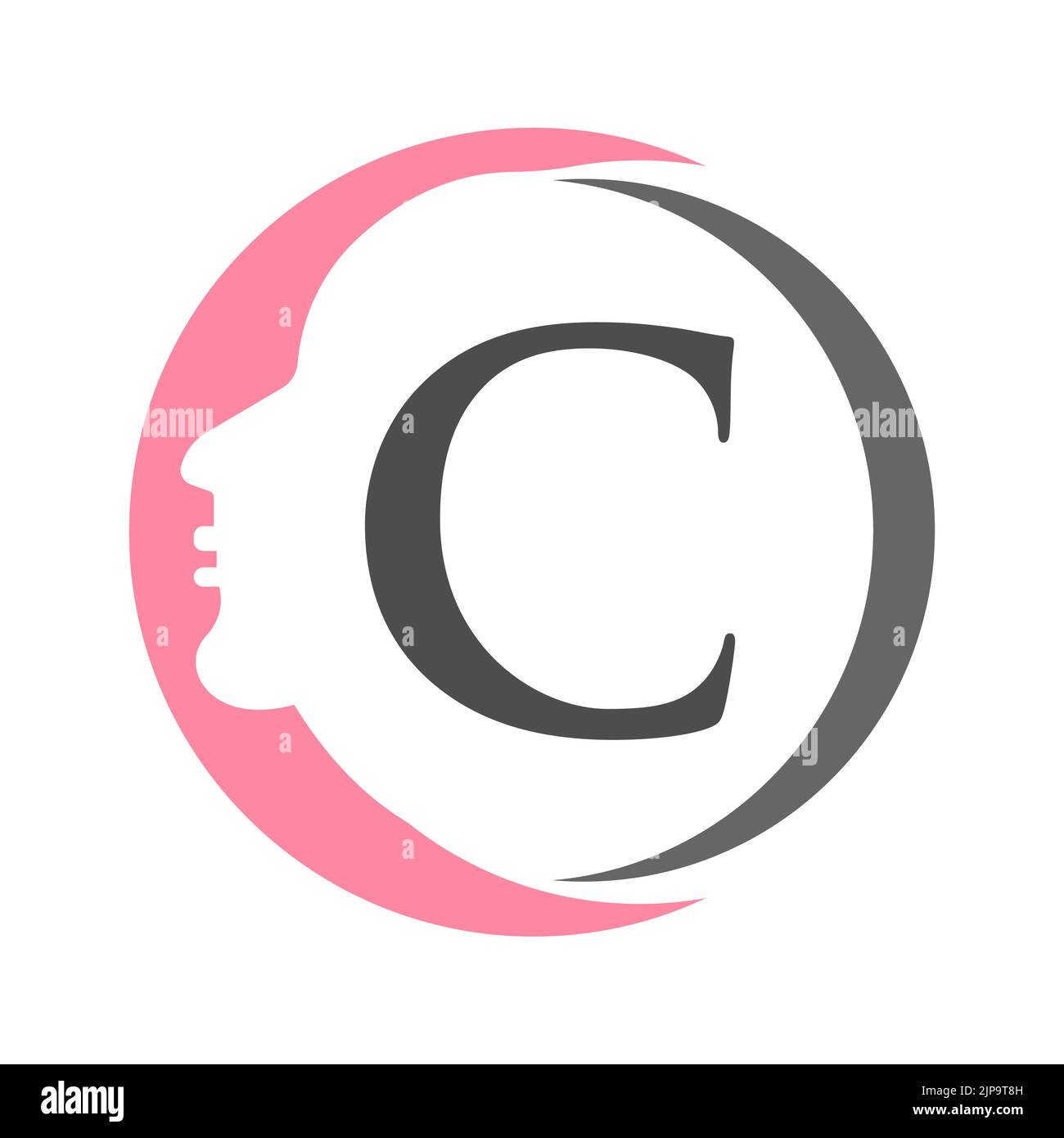 Modèle de logo lettre C Spa et Beauté. Logo de la femme de beauté ...