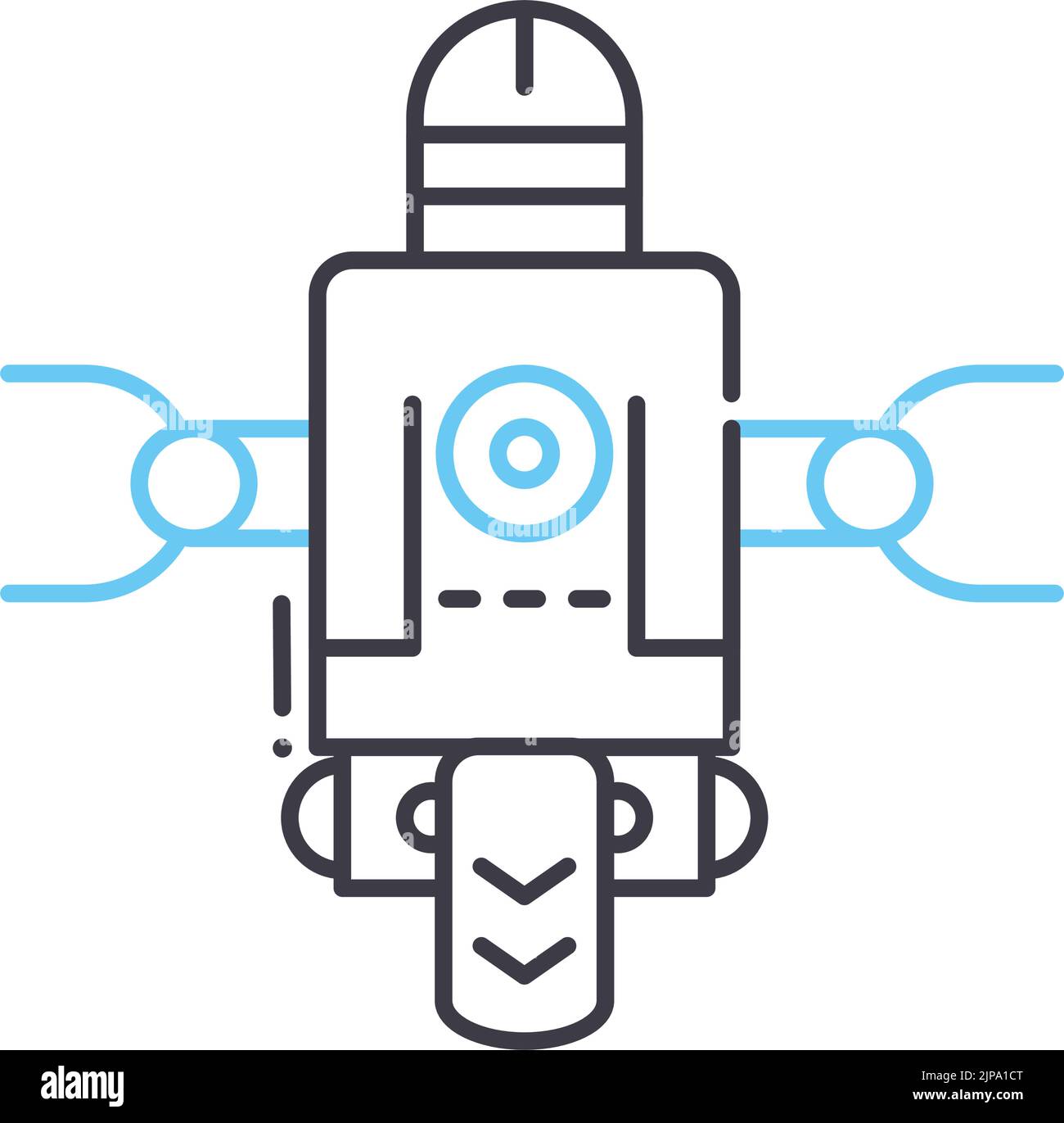 icône de ligne robot personnelle, symbole de contour, illustration ... icône de ligne robot personnelle, symbole de contour, illustration ...
