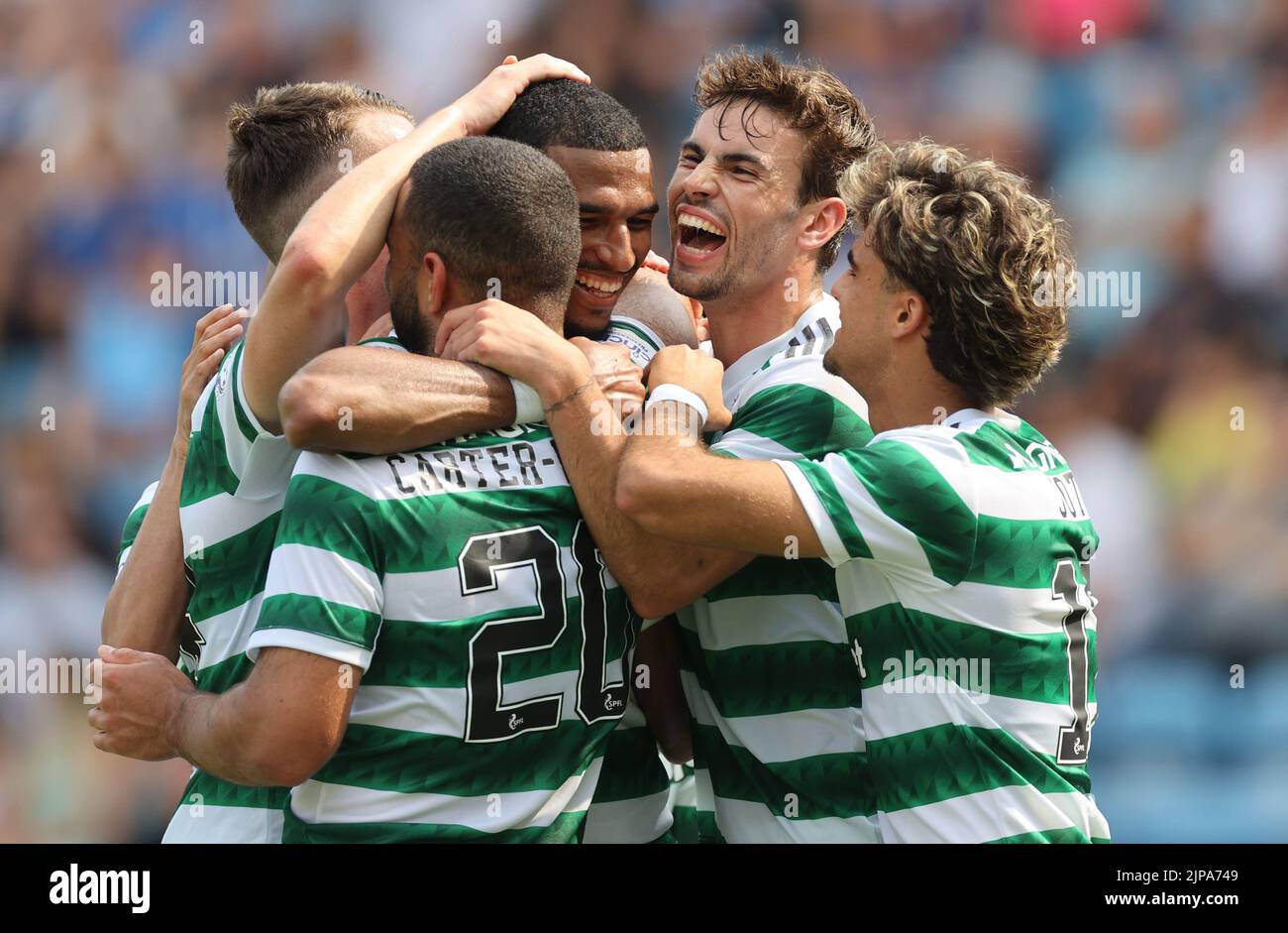 Le Celtic Moritz Jenz célèbre le troisième but de son équipe lors du ...