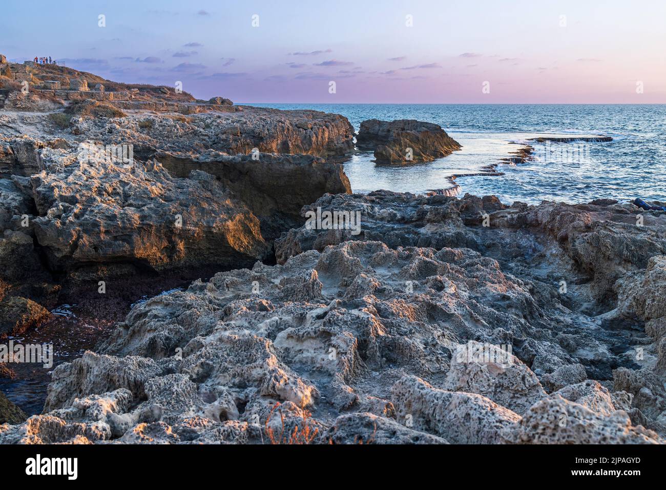 Haïfa, Israël, 13 août 2022, parc tel Dor. Ruines de l'ancienne ville ...