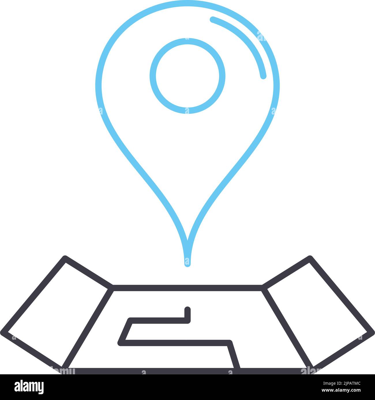 icône de ligne de route, symbole de contour, illustration vectorielle, signe de concept Image ...