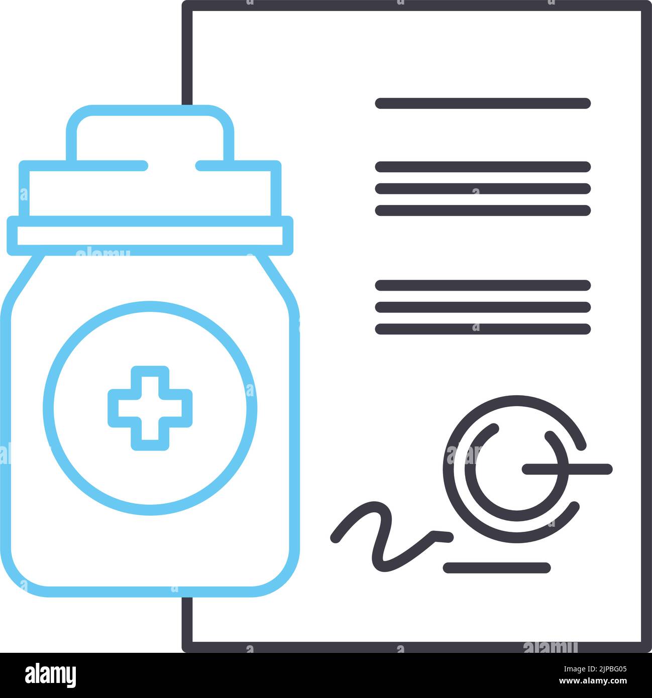 icône de ligne d'inscription, symbole de contour, illustration ...