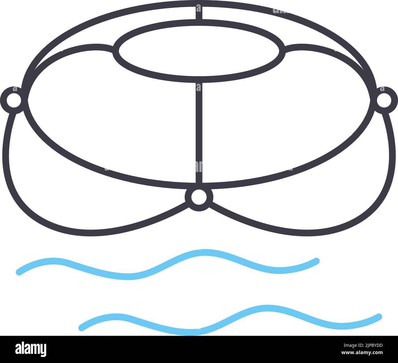 icône de ligne de départ, symbole de contour, illustration vectorielle ...