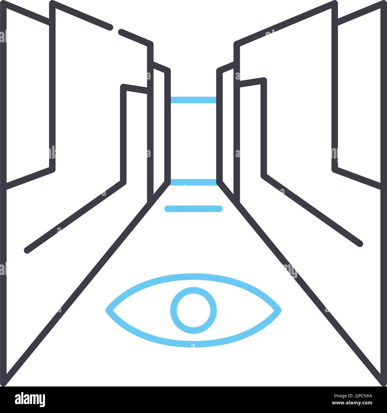 Perspective drawing black white Banque d'images vectorielles - Alamy