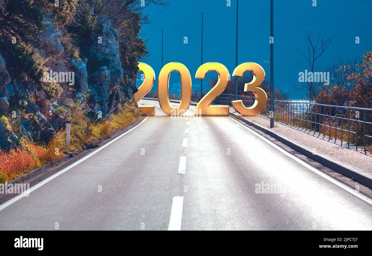 2023 concept de nouvelle année de tournée et de vision du futur ...