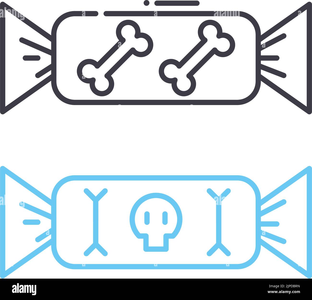 icône de la ligne d'astuce ou de traitement, symbole de contour ...