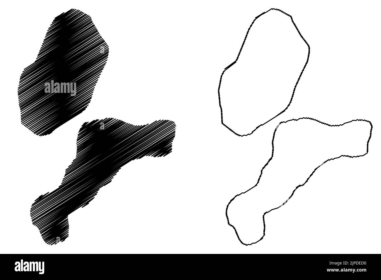 Roque del Este et l'île de Roque del Oeste (Royaume d'Espagne, Îles ...