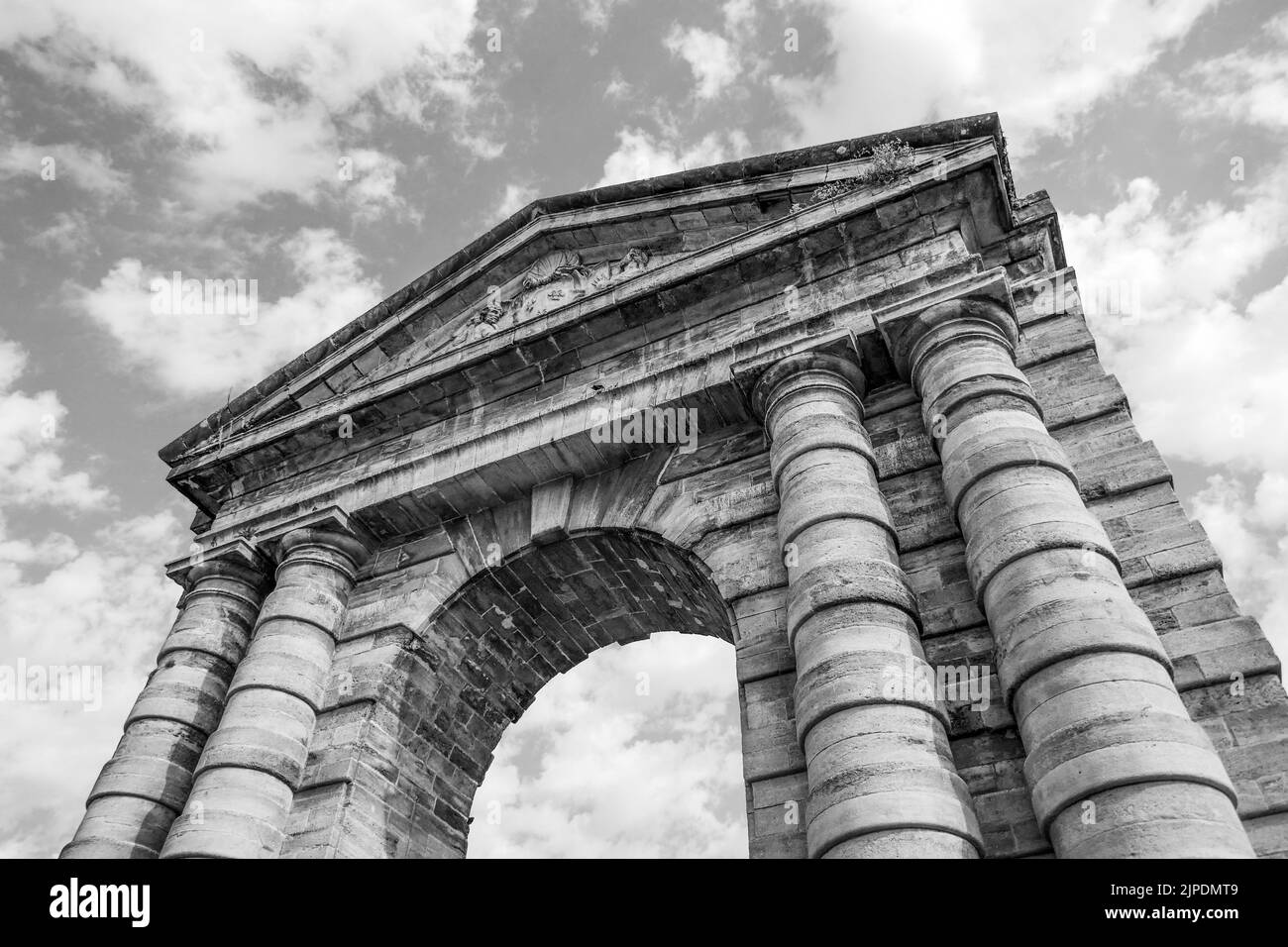 Place de la porte de france Banque d'images noir et blanc - Alamy