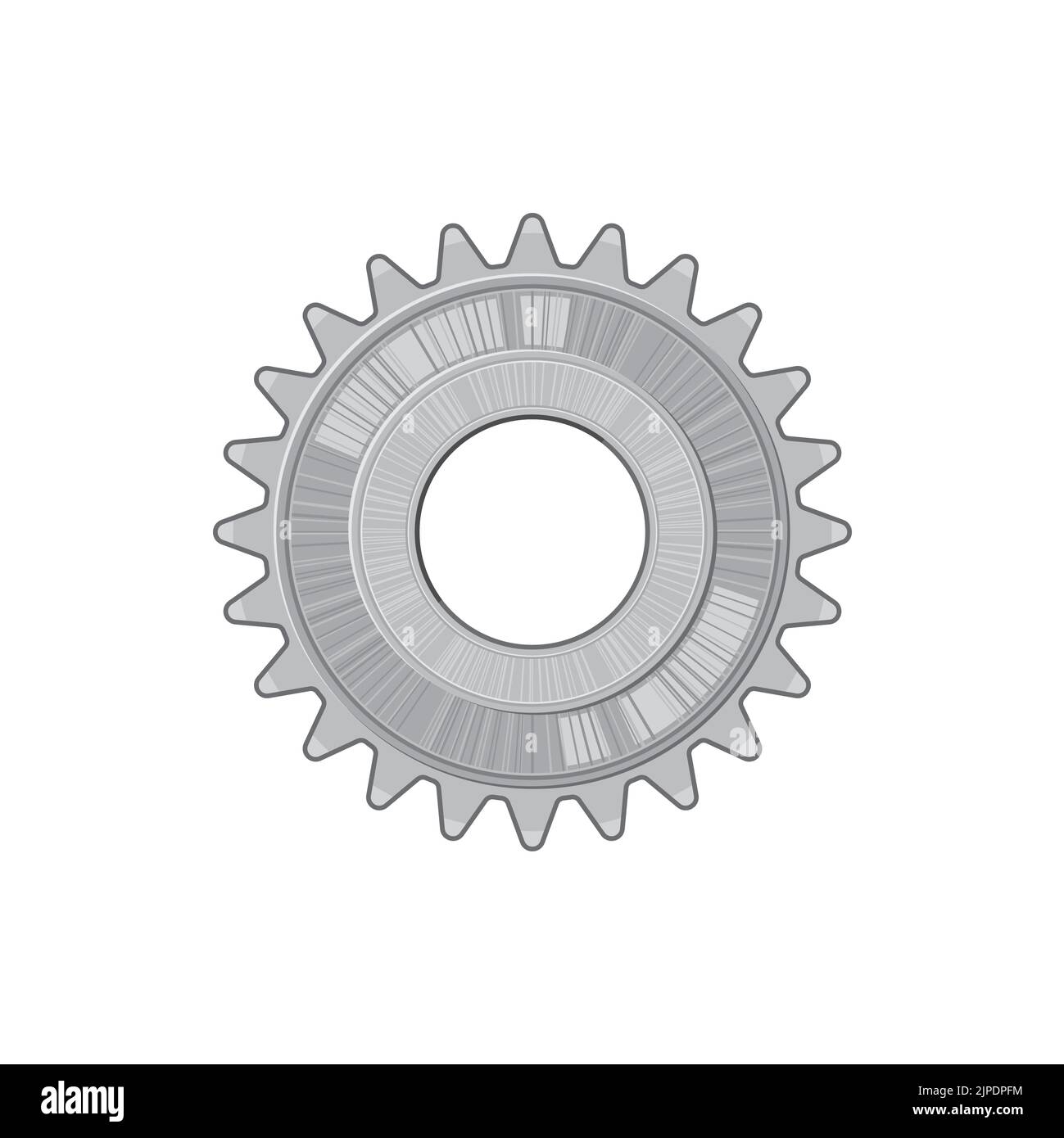 Véhicule à roue dentée - icône réaliste de mécanisme d'engrenage isolé ...