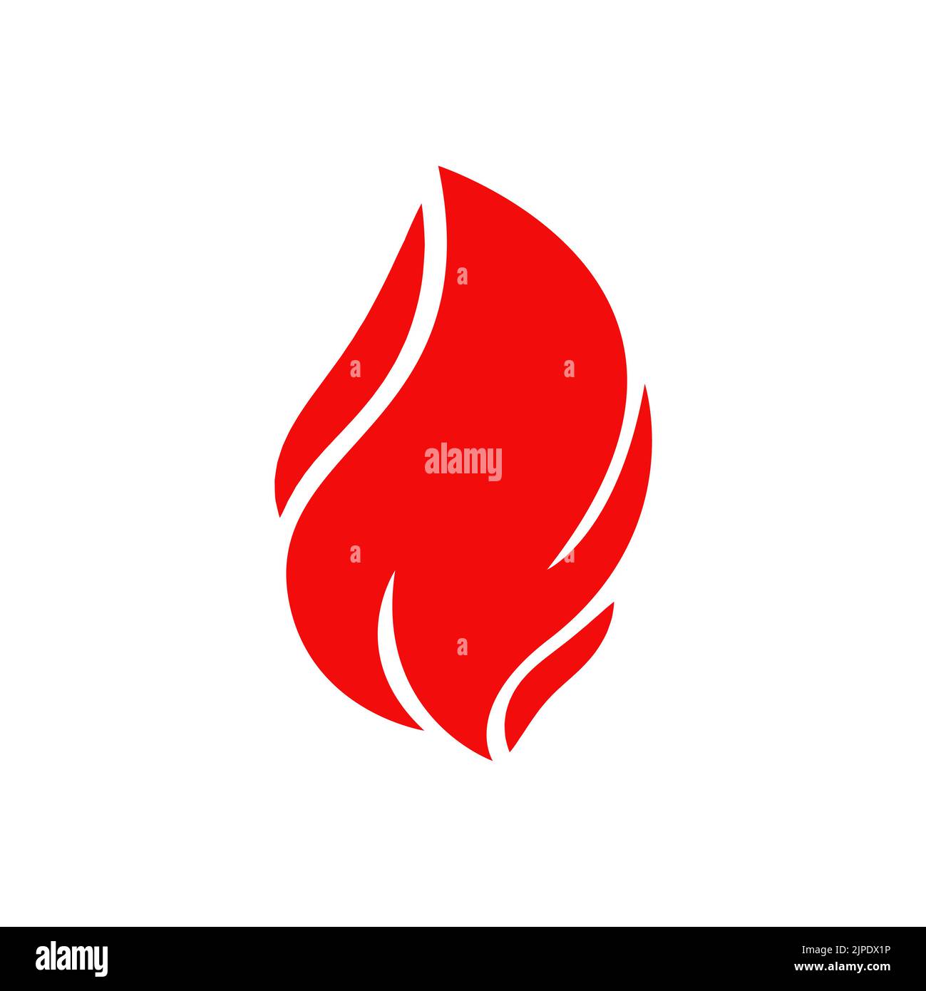 Feu à feu rouge, icône vecteur isolée, flamme de torche, symbole feu de ...