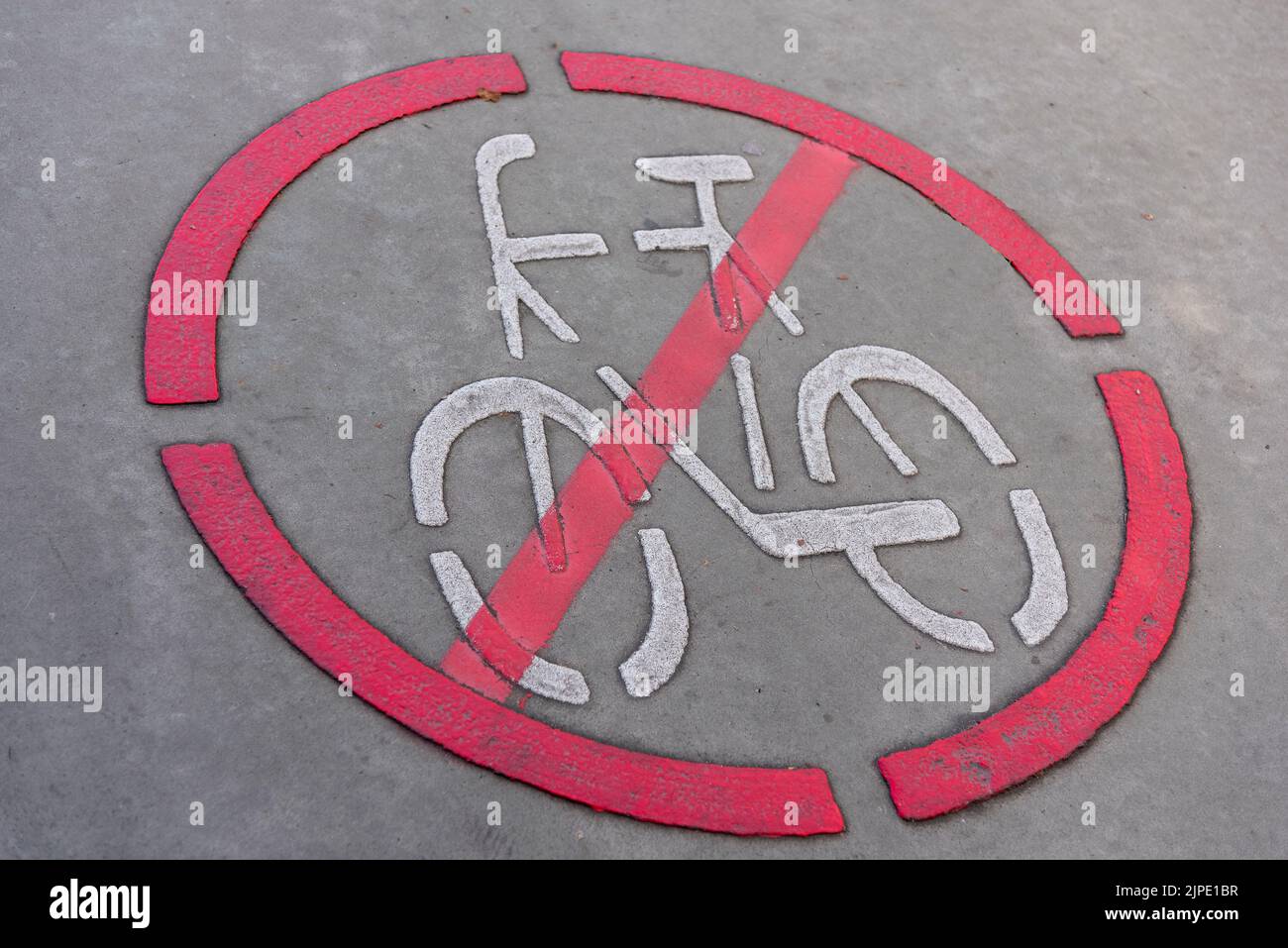 vélo, interdit, interdiction de vélo, bicyclettes, vélo, interdit Photo ...