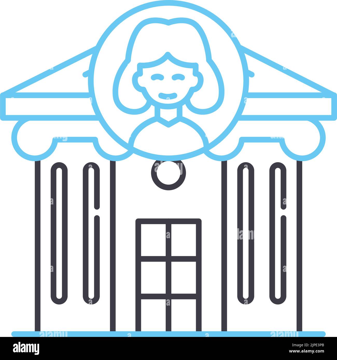 icône de ligne bancaire personnelle, symbole de contour, illustration ... icône de ligne bancaire personnelle, symbole de contour, illustration ...