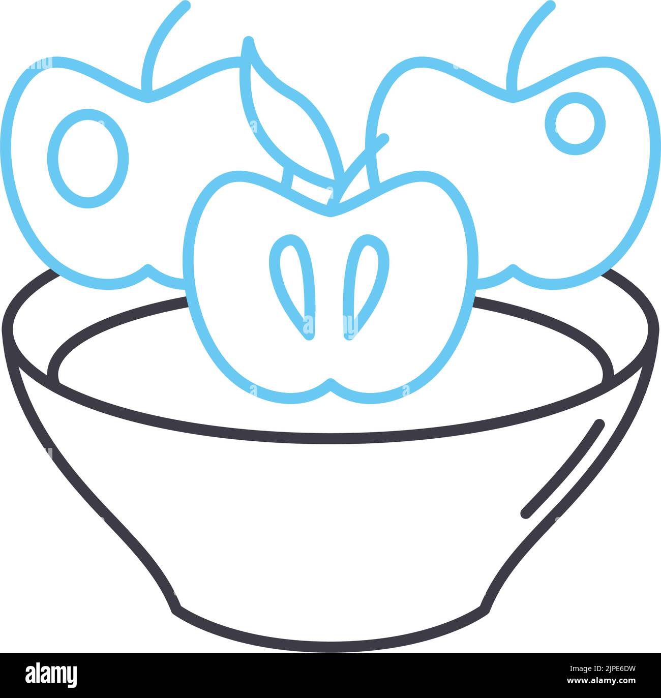 icône de la ligne des aliments sains, symbole de contour, illustration ...