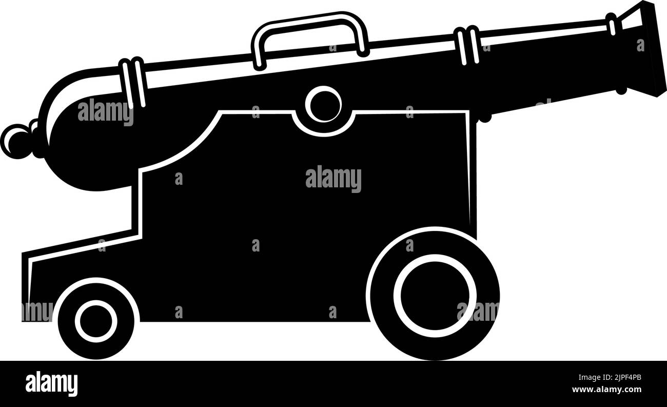 Emblème de canon Heraldry, symbole médiéval de l'arme des armoiries ...