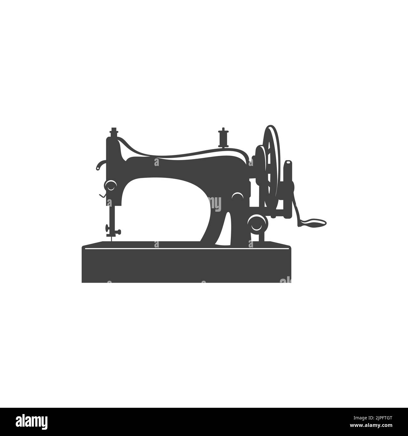 Machine à coudre rétro isolée tailleurs appareil domestique. Appareil ...