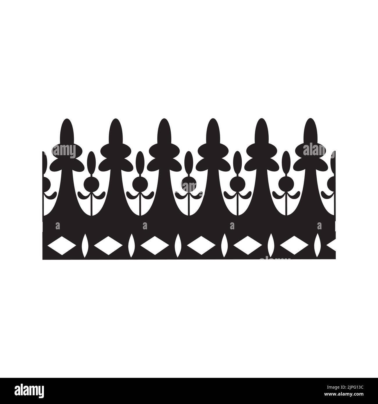 Illustration vectorielle de la silhouette noire de la couronne. Emblème et symbole royal Image ...