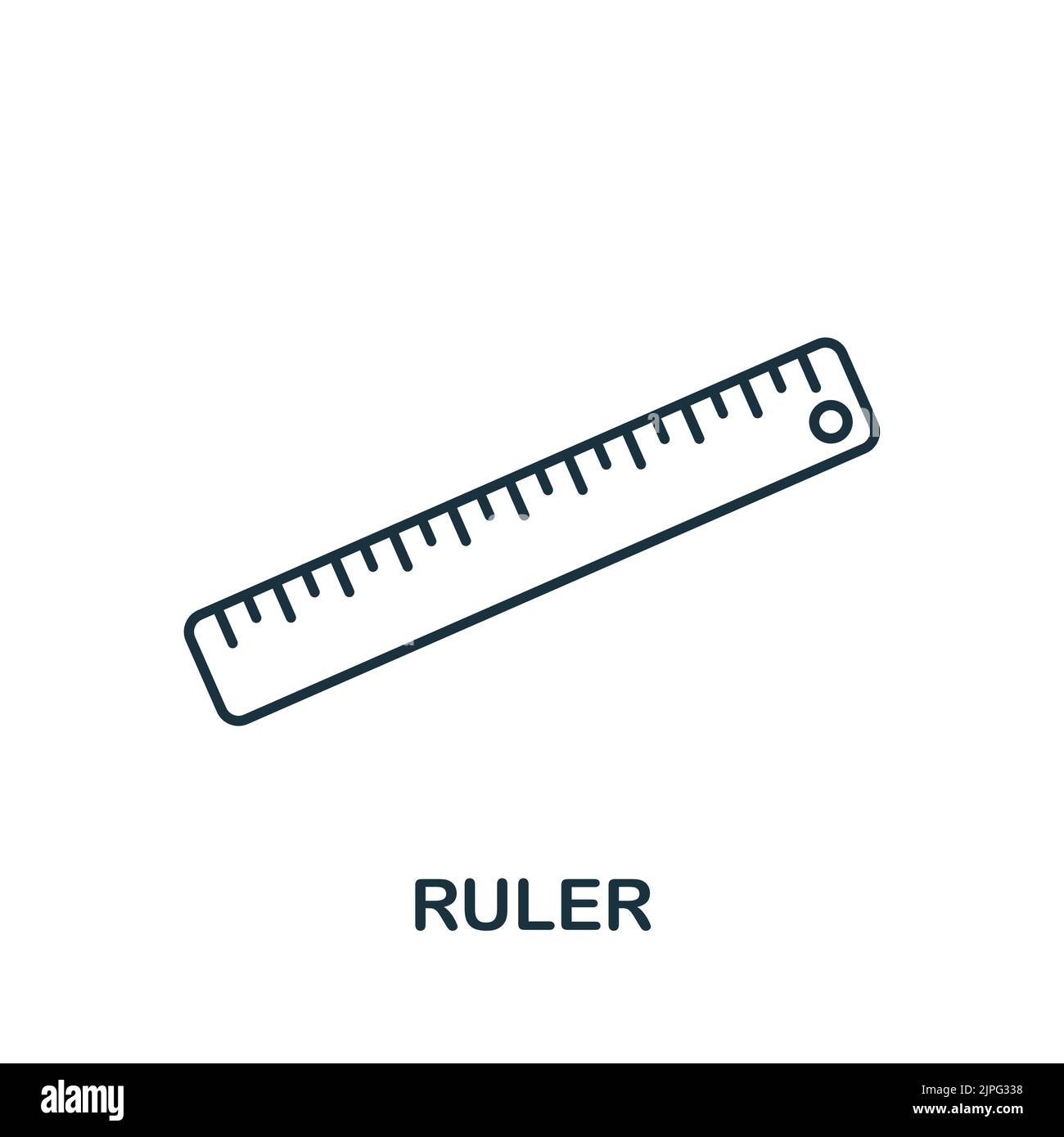 Icône de règle. Icône mesure simple de ligne pour les modèles, la conception Web et les ...