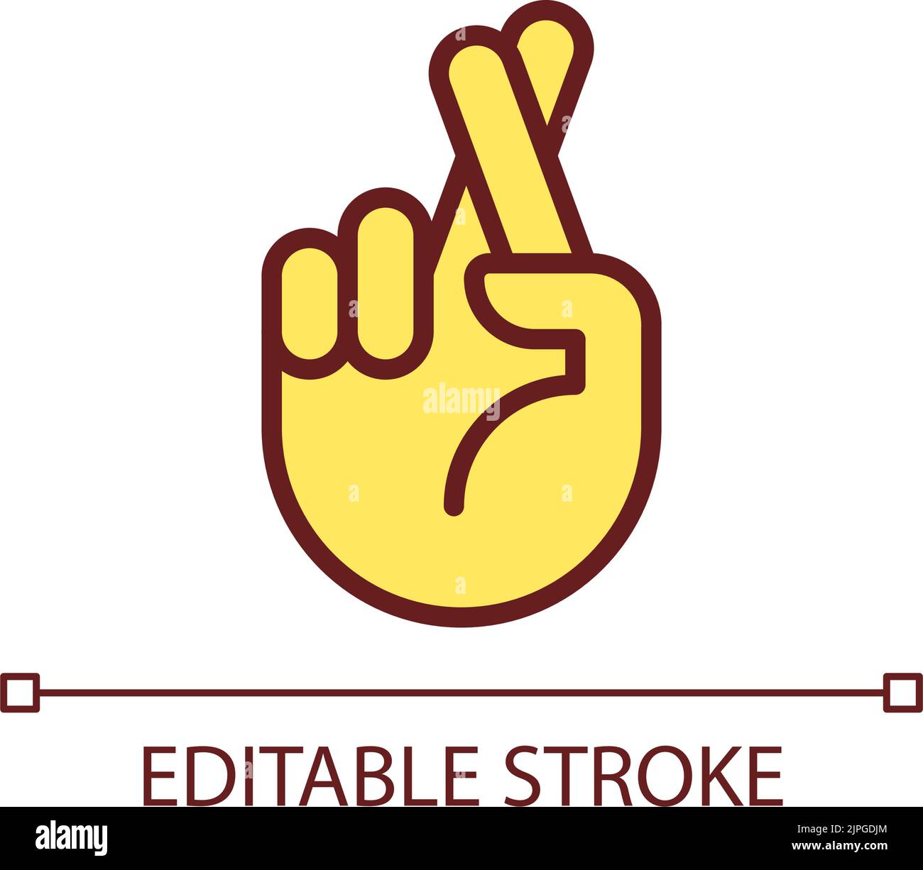 Fingers crossed emoji Banque d'images vectorielles - Alamy