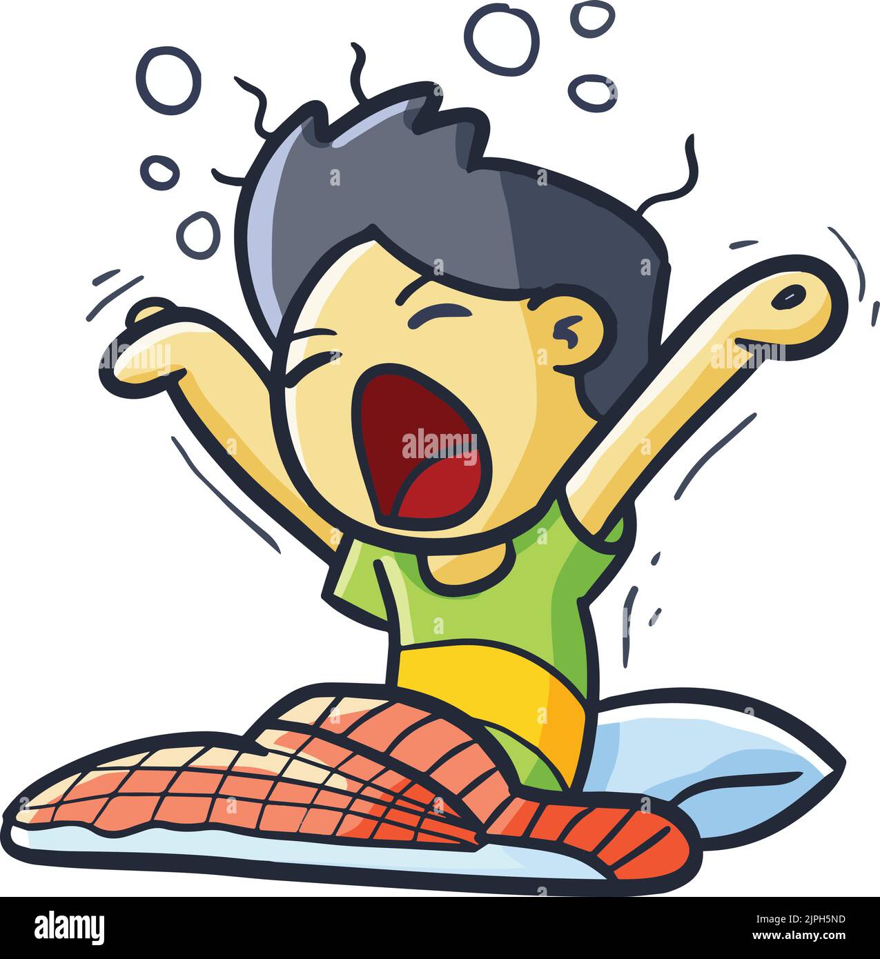 Se reveiller garcon Banque d'images vectorielles - Alamy