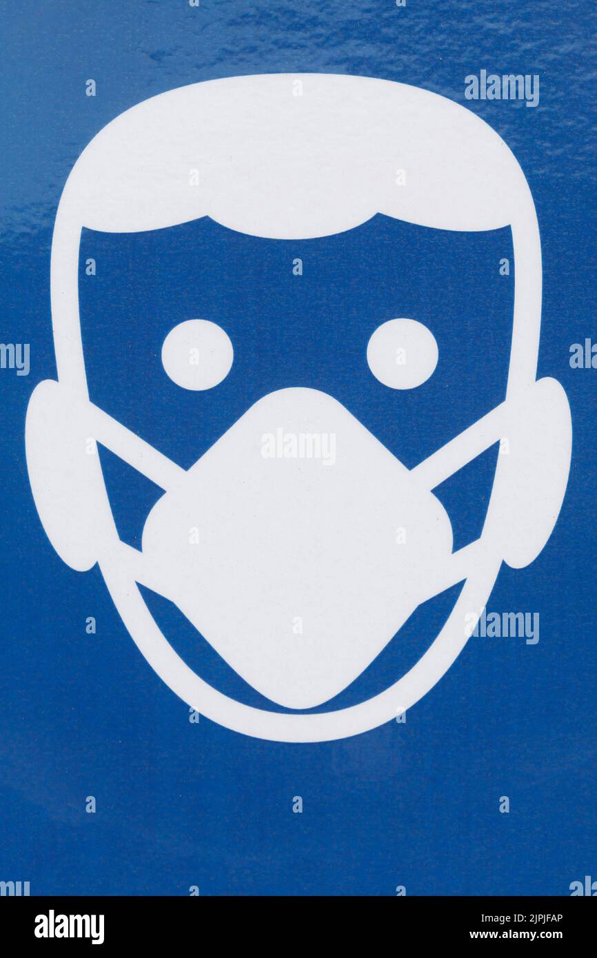 pictogramme, masques obligatoires, pictogrammes Photo Stock - Alamy