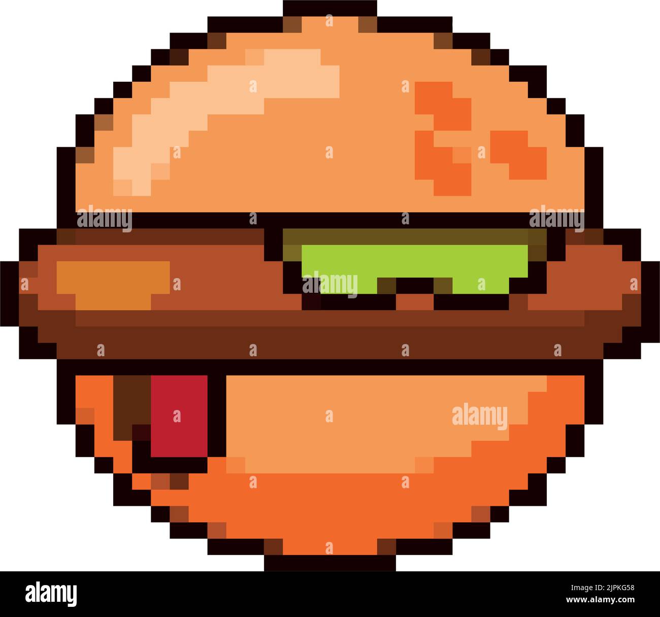 Hamburger pixel art Banque d'images vectorielles - Alamy