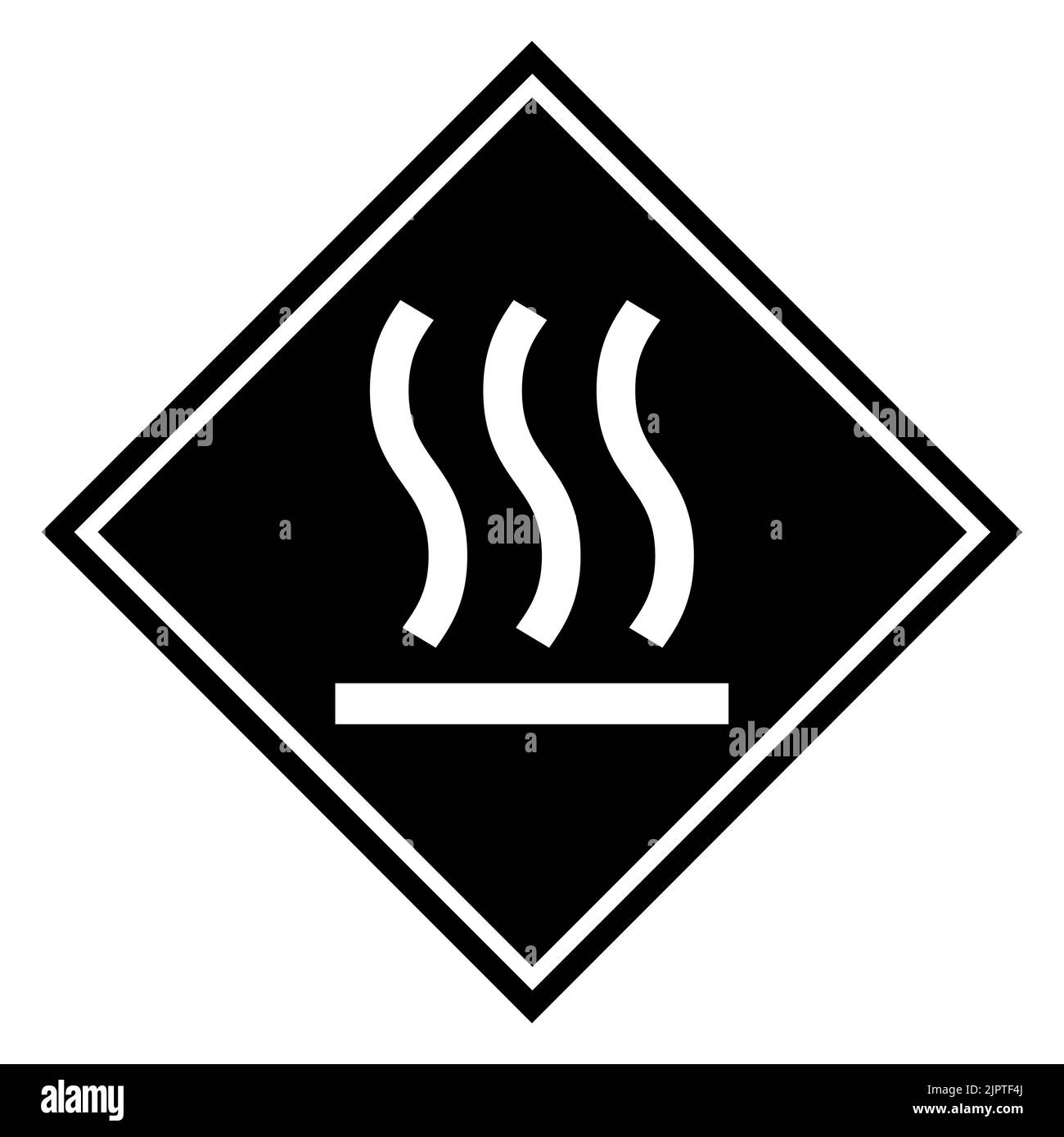 Caution hot surface sign Banque d'images noir et blanc - Alamy