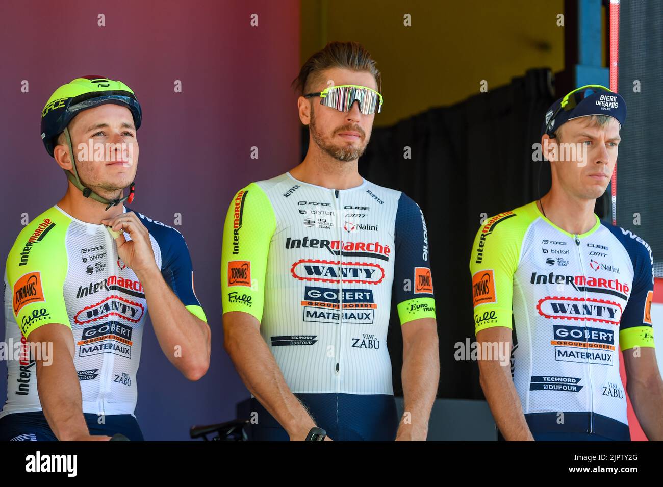 Gerben Thijssen belge d'Intermarche Wanty-Gobert Materiaux et Boy Van ...