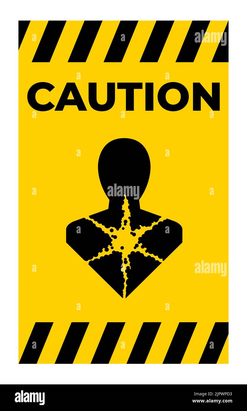 Étiquette de symbole de danger pour la santé, danger à long terme pour ...