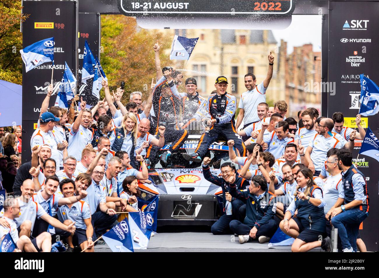 Ypres, Belgique - 21/08/2022, TANAK Ott (est), Hyundai Shell MOBIS ...