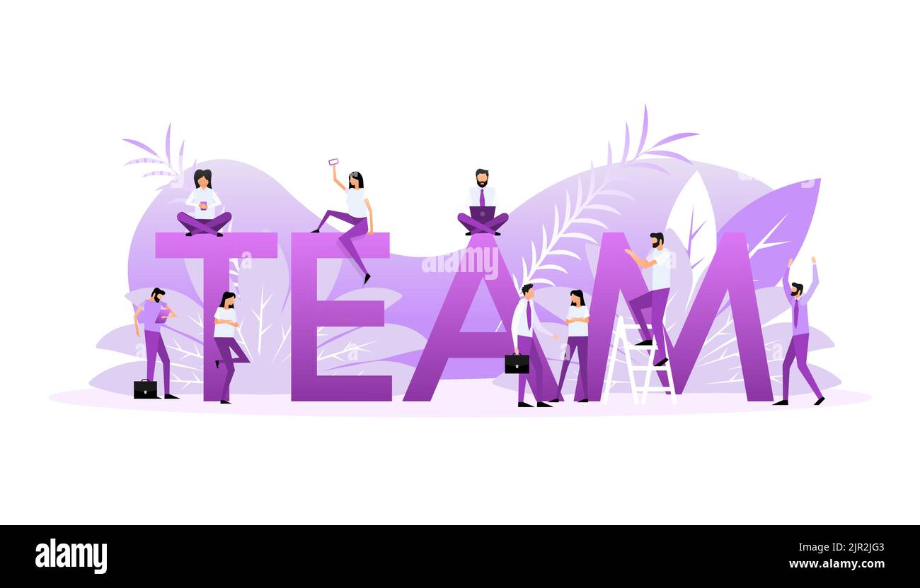 Travail d'équipe réussi. Illustration vectorielle de personnage de ...