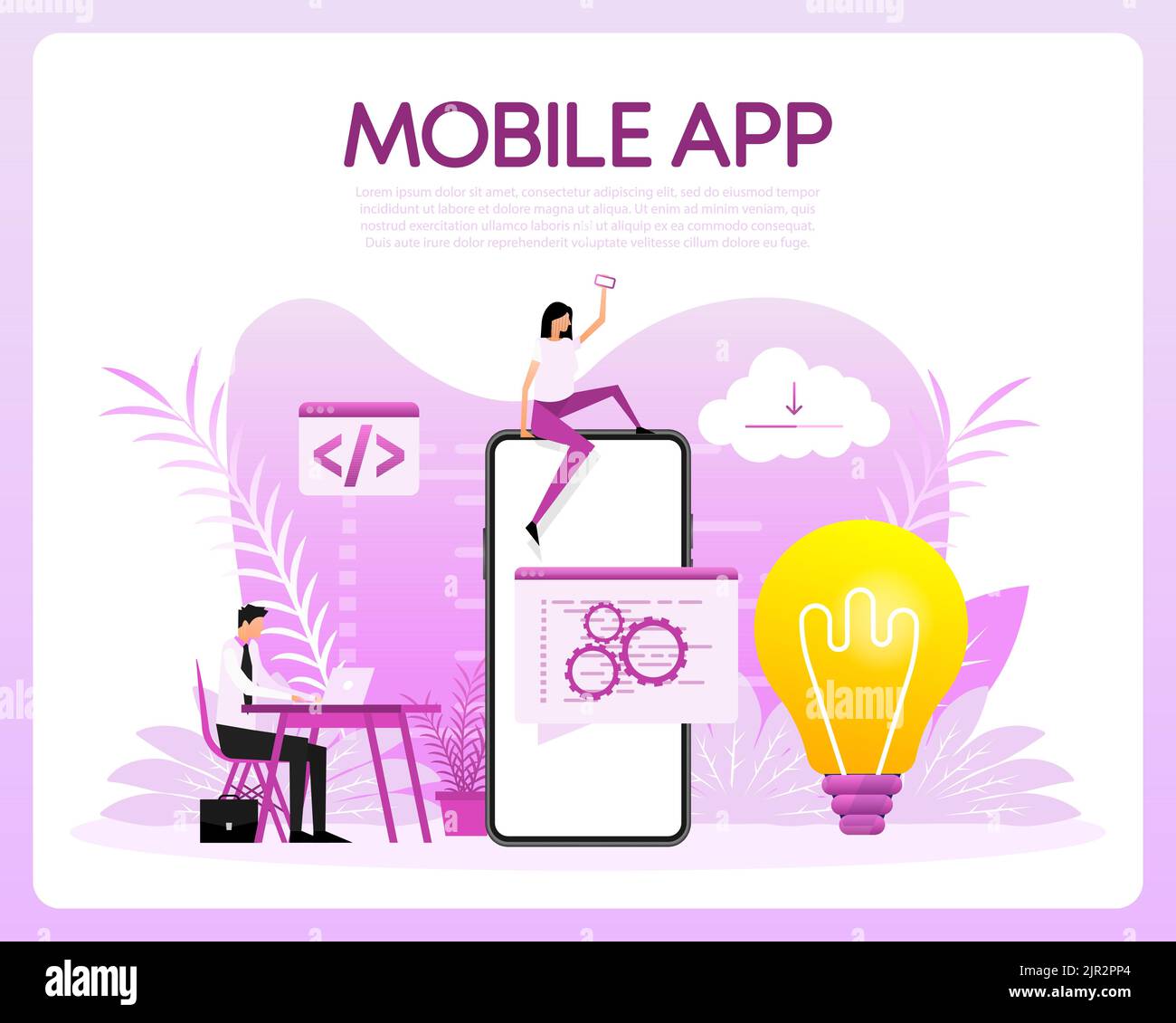 Banque communautaire mobile Banque d'images vectorielles - Alamy