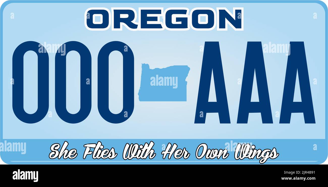 Plaques d'immatriculation de véhicule en Oregon aux États-Unis d ...