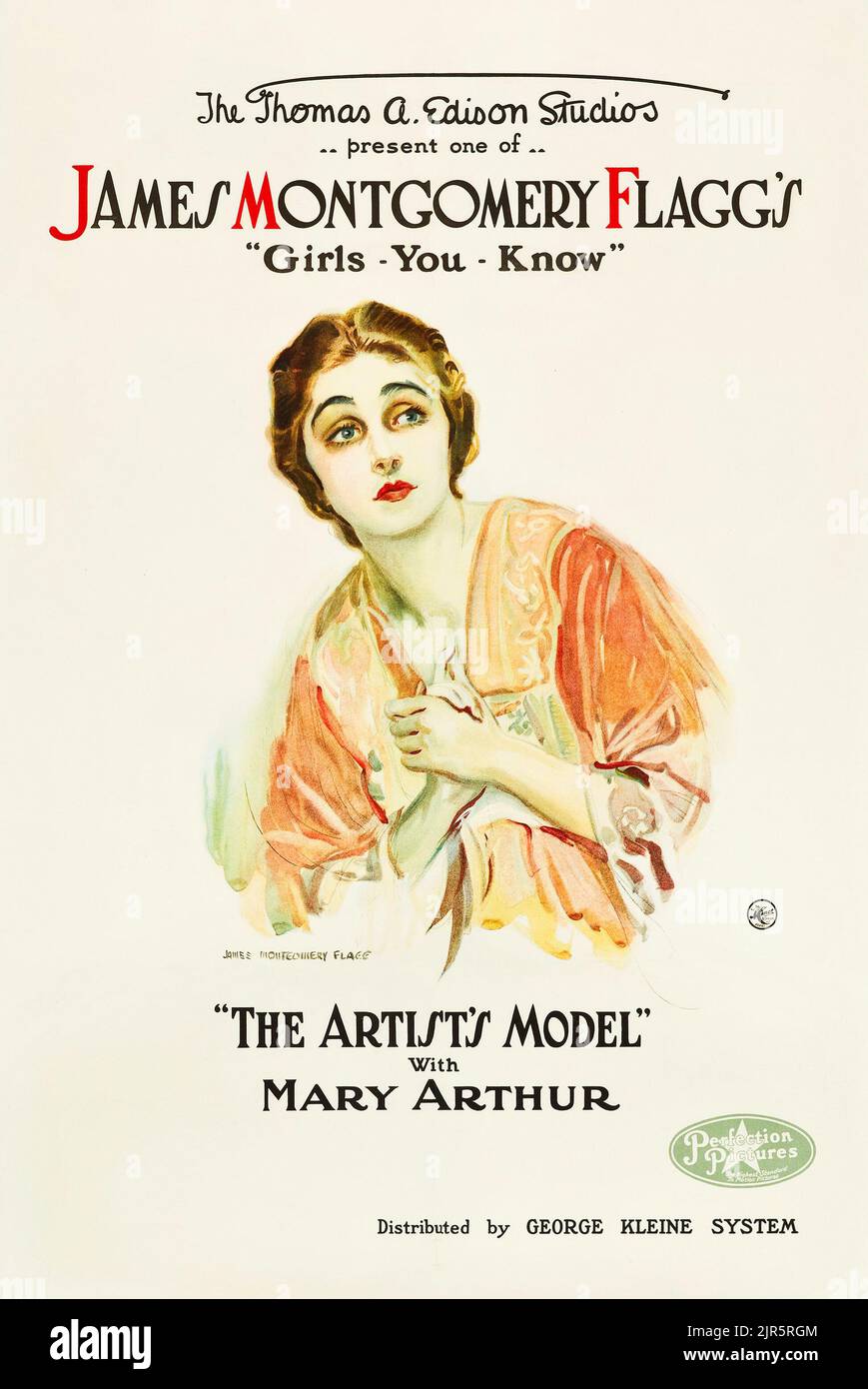 Affiche de film vintage - James Montgomery Flagg's The Artist's Model ...