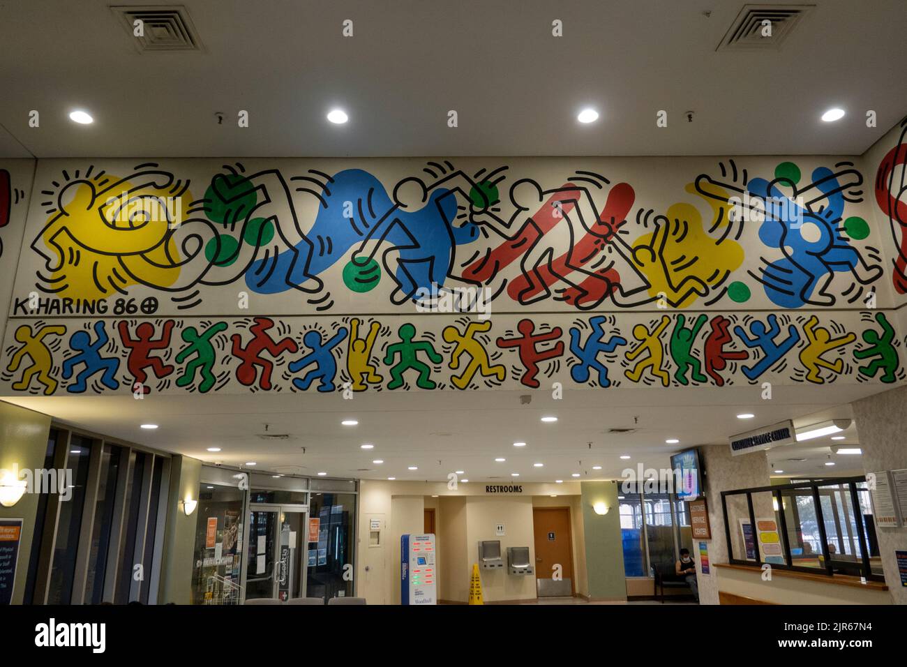 La fresque Keith Haring se trouve dans le hall de l'hôpital Woodhull, à ...