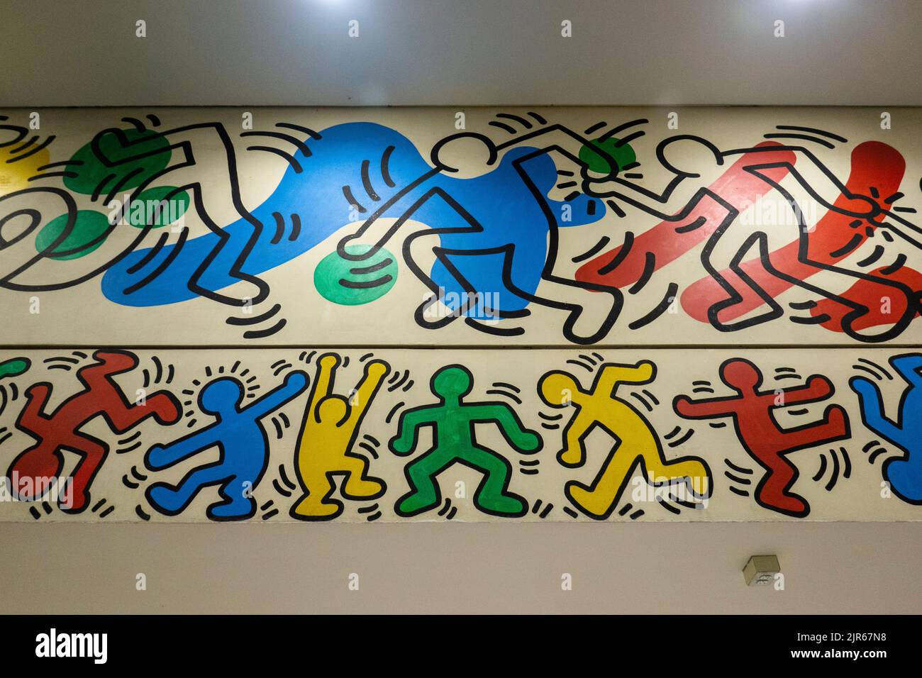 La fresque Keith Haring se trouve dans le hall de l'hôpital Woodhull, à ...