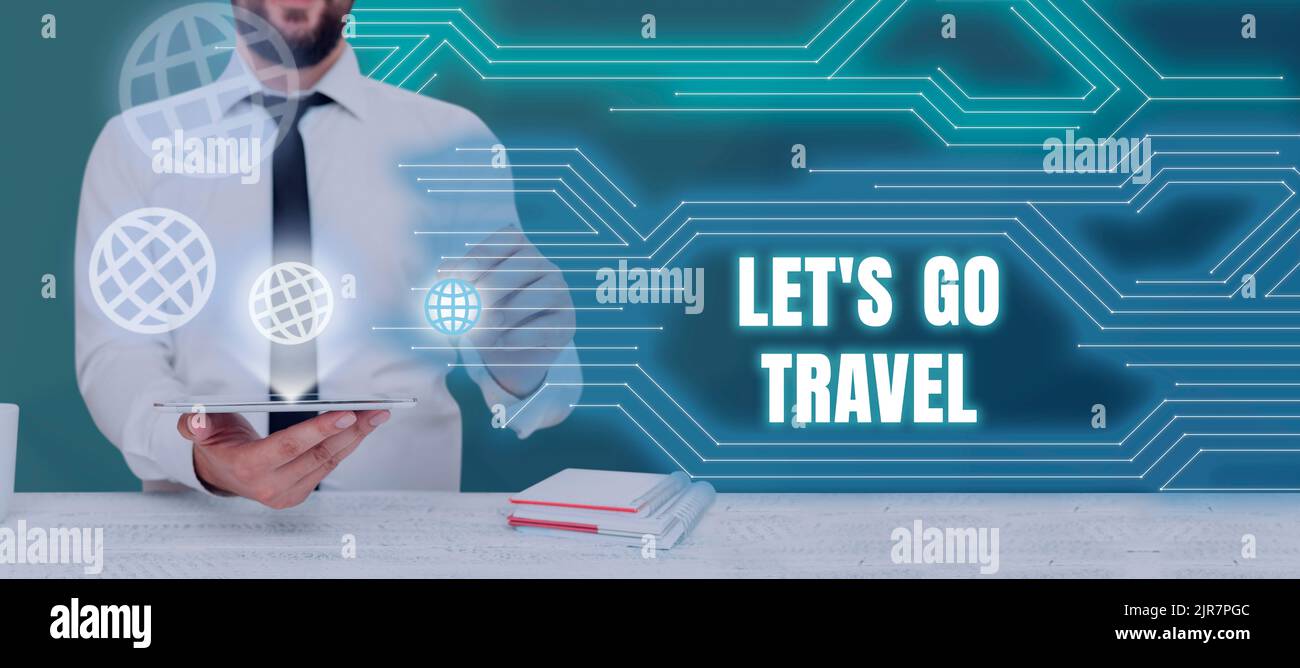 Affichage conceptuel Let S is Go Travel, Business IDEA planifier un ...