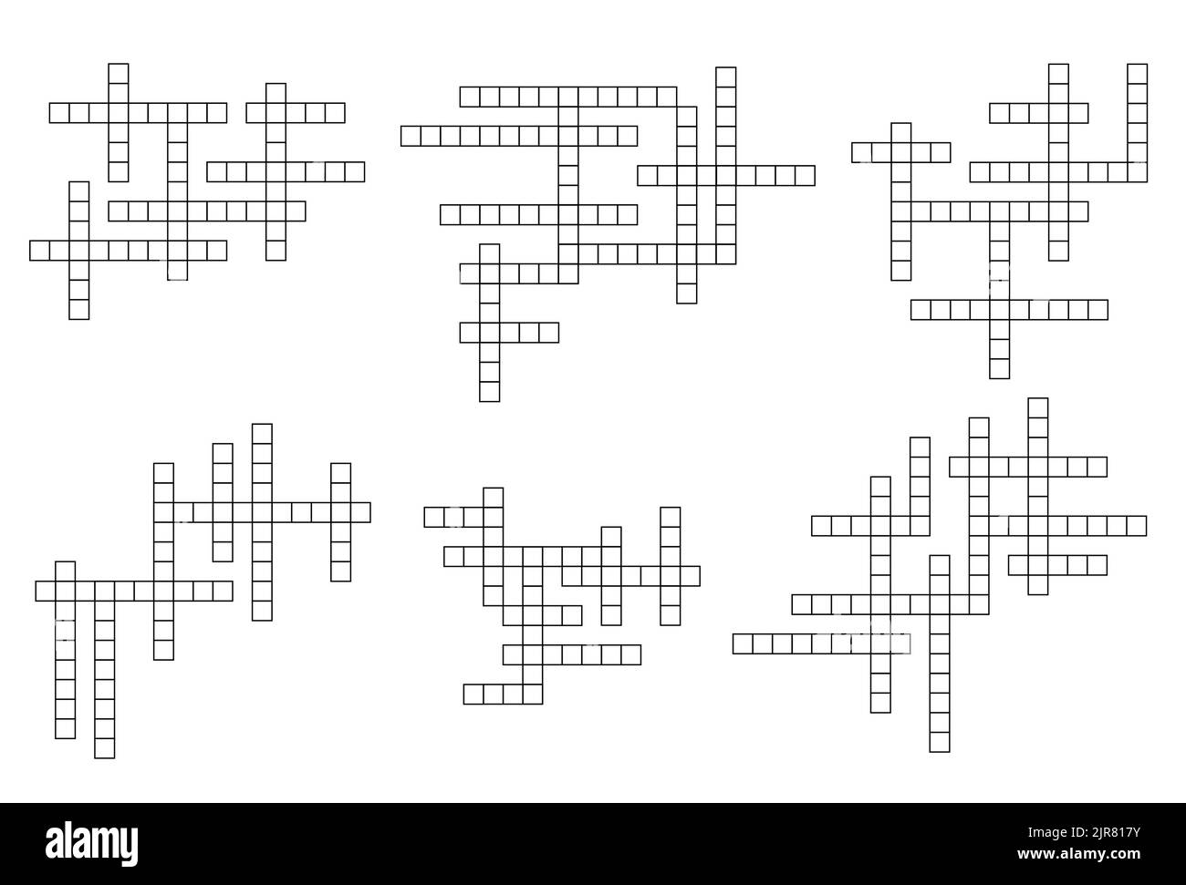 Grille de jeu de quiz de mots croisés, jeu de cases vides vierges ... Grille de jeu de quiz de mots croisés, jeu de cases vides vierges ...