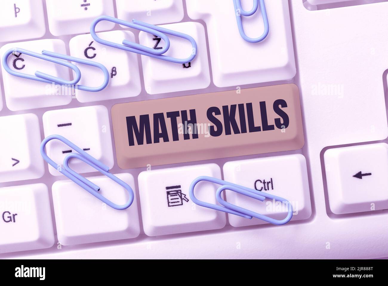 Signe de texte montrant les compétences mathématiques, idée d'affaires ...