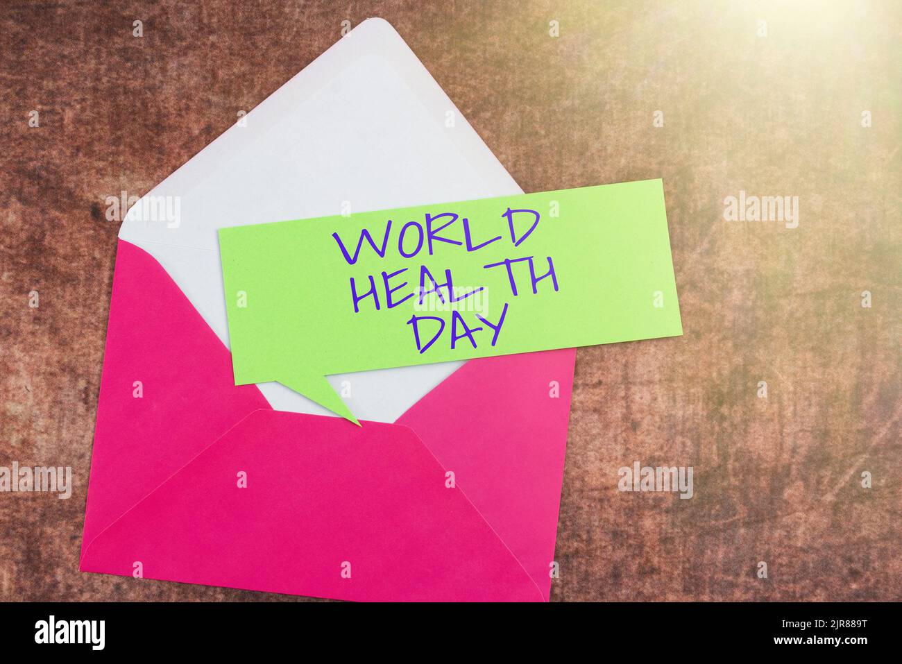 Légende conceptuelle Journée mondiale de la santé. Idée d'affaires ...