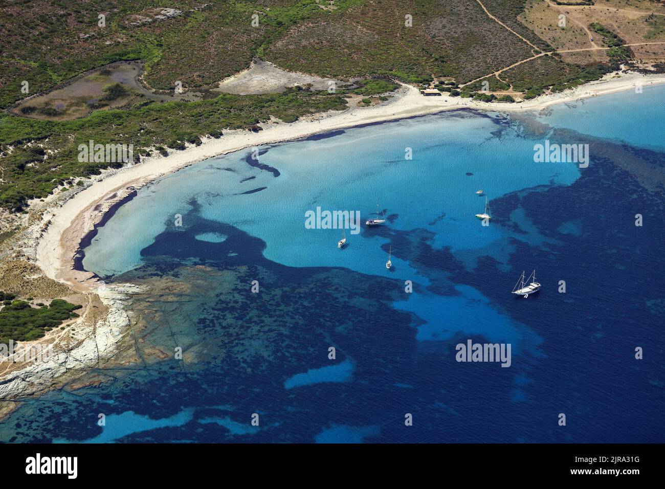 Corse du Nord, département de la haute-Corse, Ersa : vue aérienne de la ...