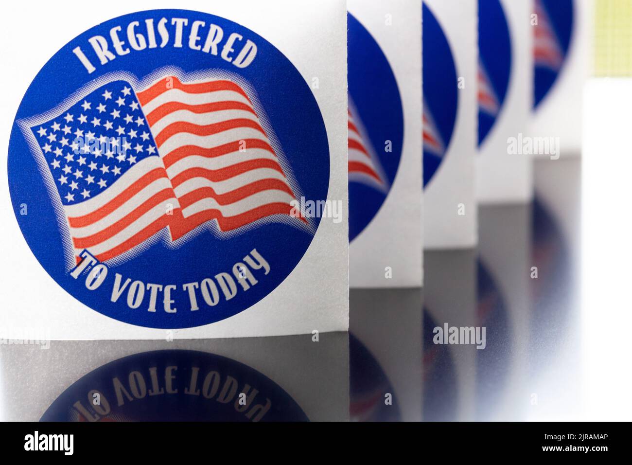 Je me suis inscrit pour voter autocollant Banque de photographies et d ...