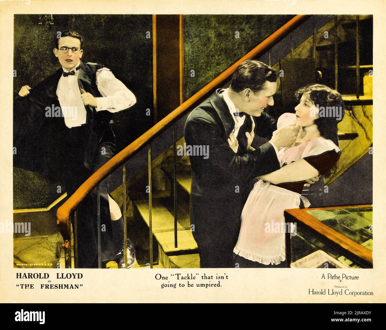 Affiche / carte de lobby pour le véhicule Harold Lloyd 1925 The Freshman (1925), avec Harold ...