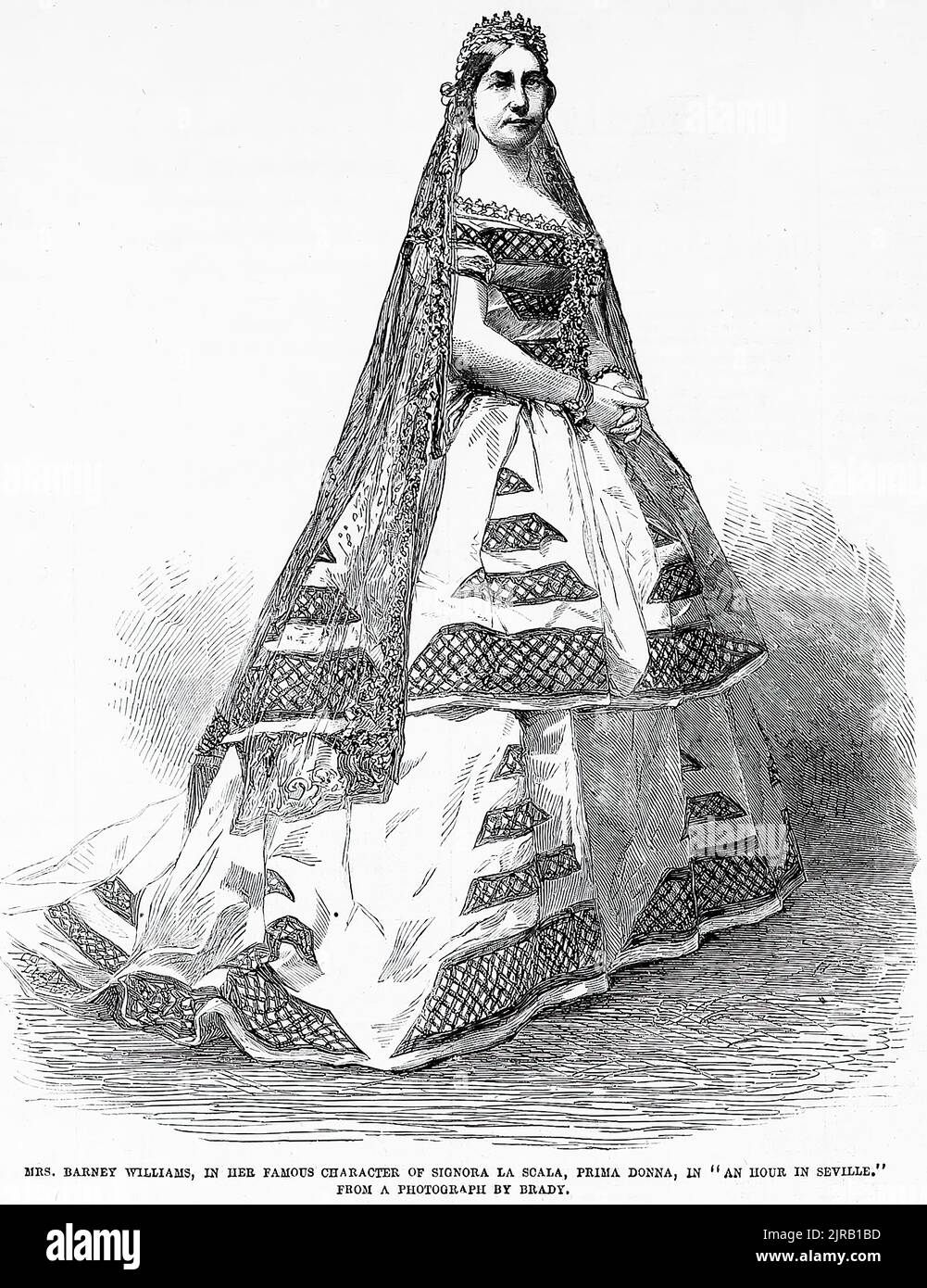 Portrait de Mme Barney Williams (Maria Priez) dans son célèbre ...