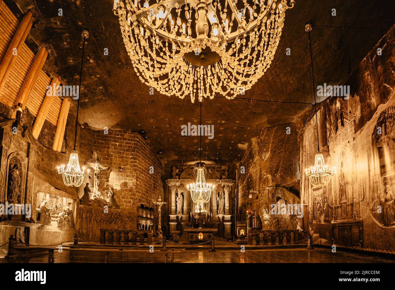 Pologne-18 décembre,2021.Mine de sel de Wieliczka.site du patrimoine de ...