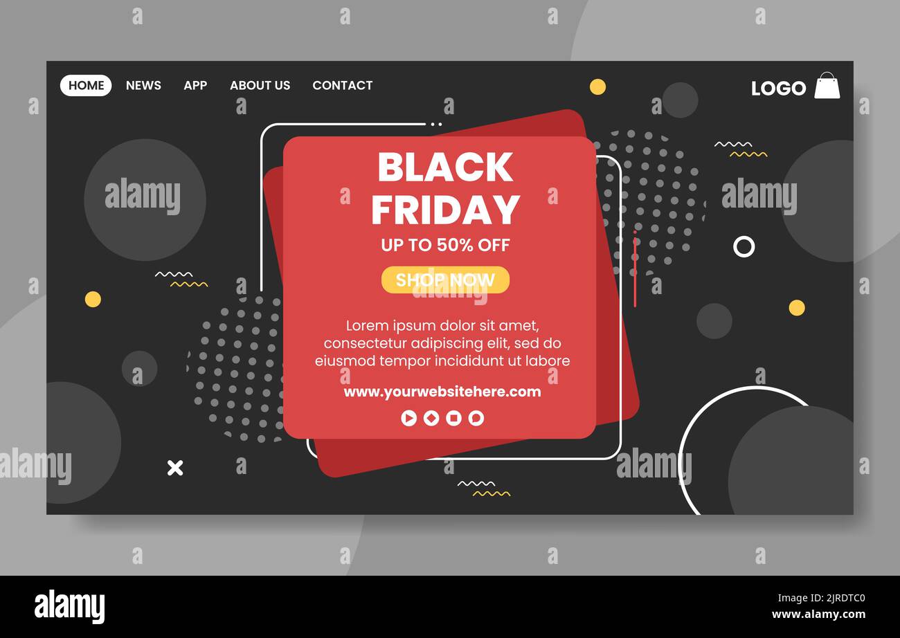 Black Friday Donnez un grand rabais social Media Landing page modèle ...