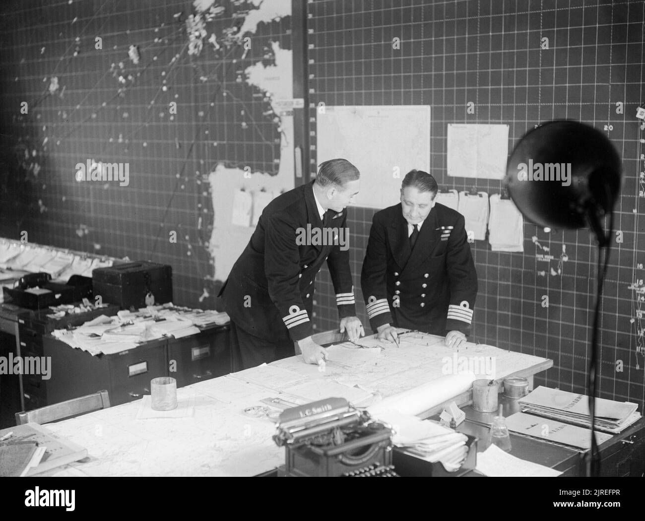 Mappa della seconda guerra mondiale 1944 Banque d'images noir et blanc ...