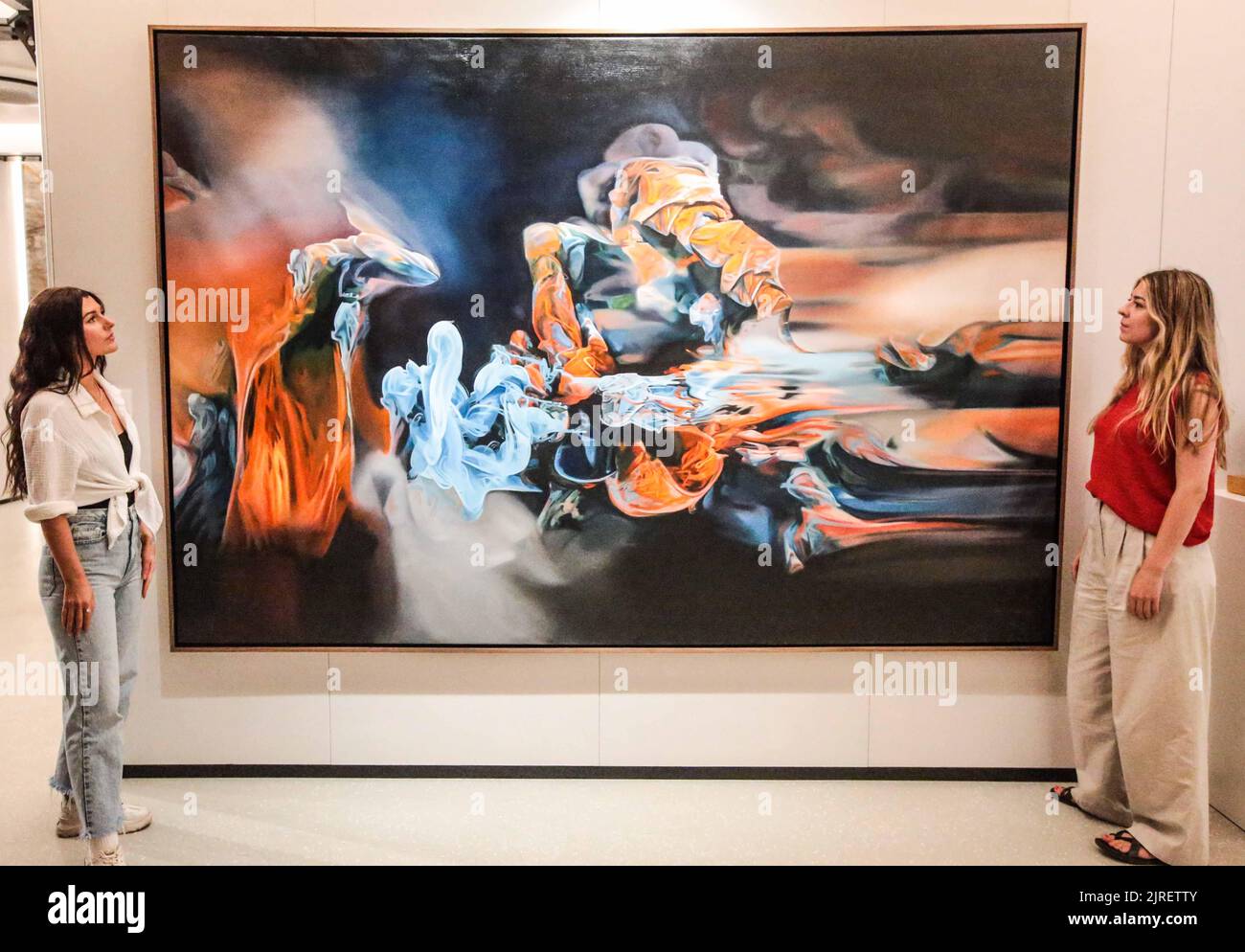 Londres UK 24 août 2022 antithèse 2022, huile sur toile. 2021, huile ...
